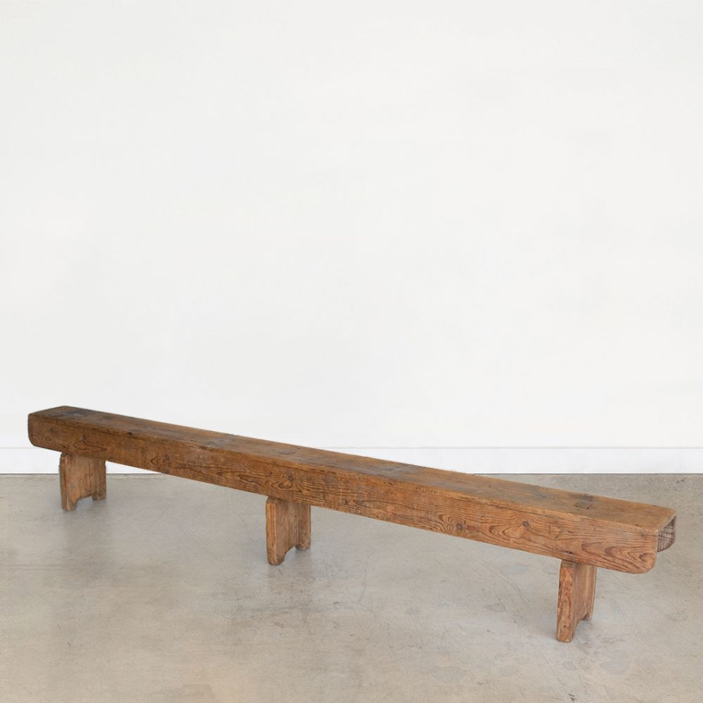 Panoplie - Rustic Long French Wood Bench