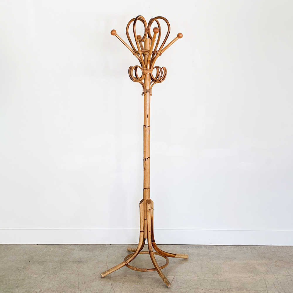Panoplie - French Bamboo and Rattan Coat Rack
