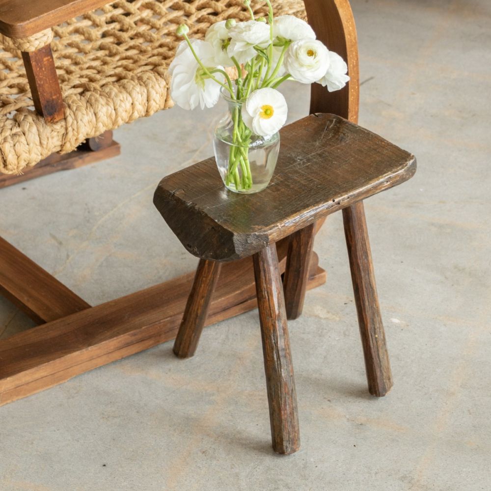 Panoplie - French Carved Wood Stool