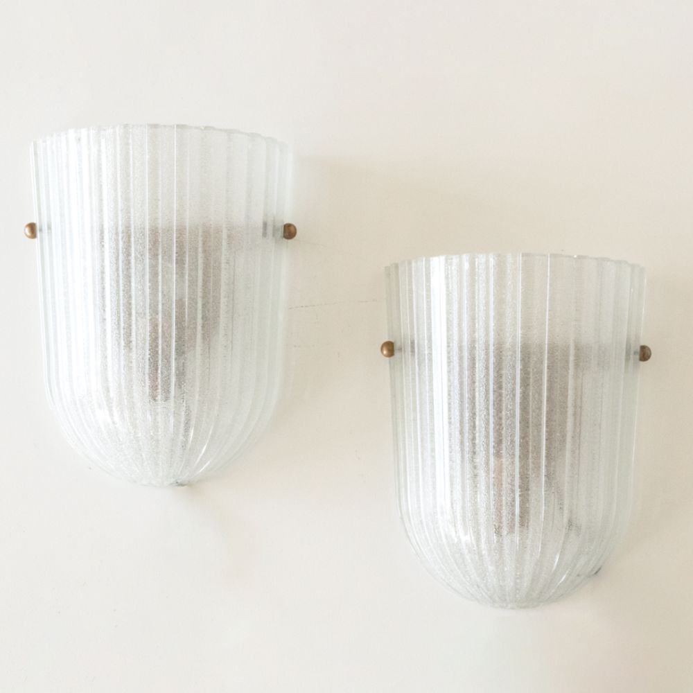 Panoplie - Italian Ribbed Glass Sconces