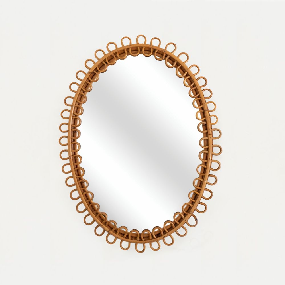 Panoplie - Italian Oval Rattan Mirror