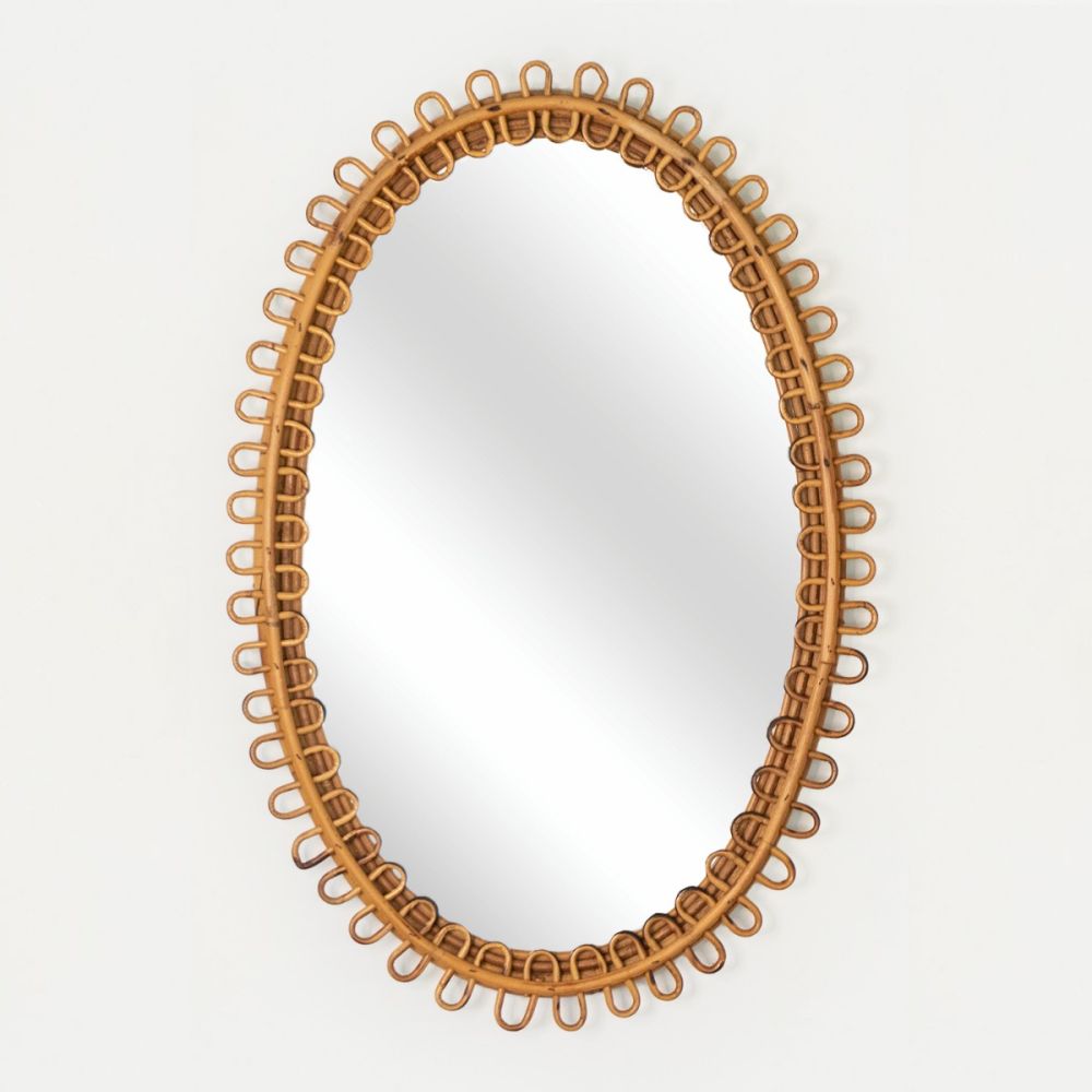 Panoplie - Italian Oval Rattan Mirror