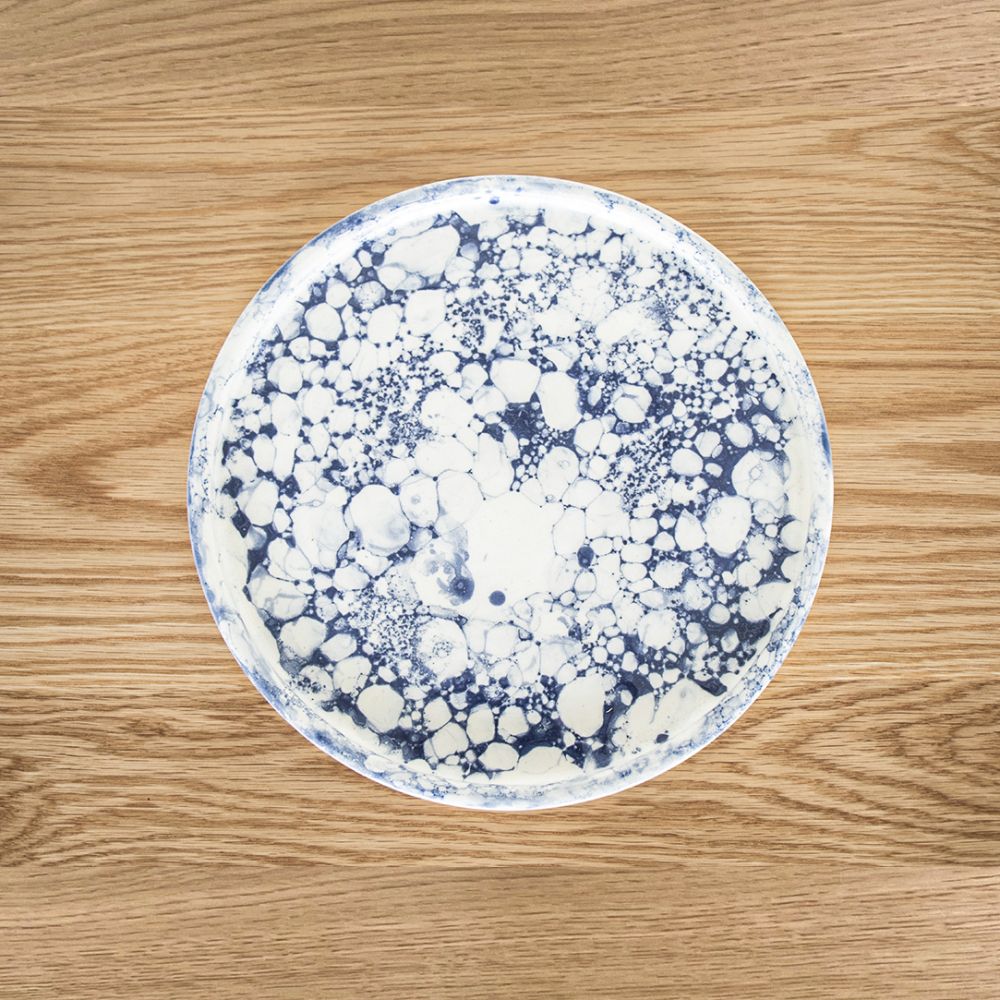 Panoplie - Ceramic Bubble Glaze Plate, Large