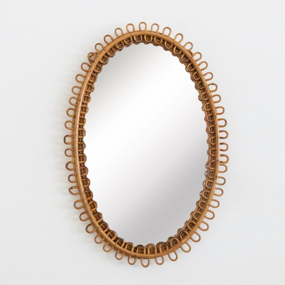 Panoplie - Italian Oval Rattan Mirror