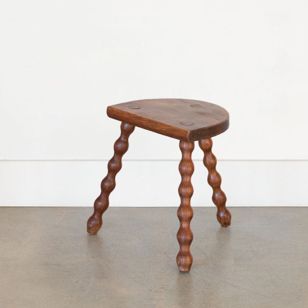 Panoplie - Short French Wood Tripod Stool