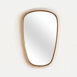 Panoplie - Vintage Loop Brass Mirror by Josef Frank