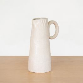 Panoplie - Ceramic Pitcher with Circle Handle, White