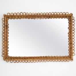 Panoplie - Italian Rectangular Rattan Mirror