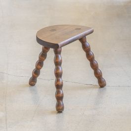 Panoplie - Short French Wood Tripod Stool